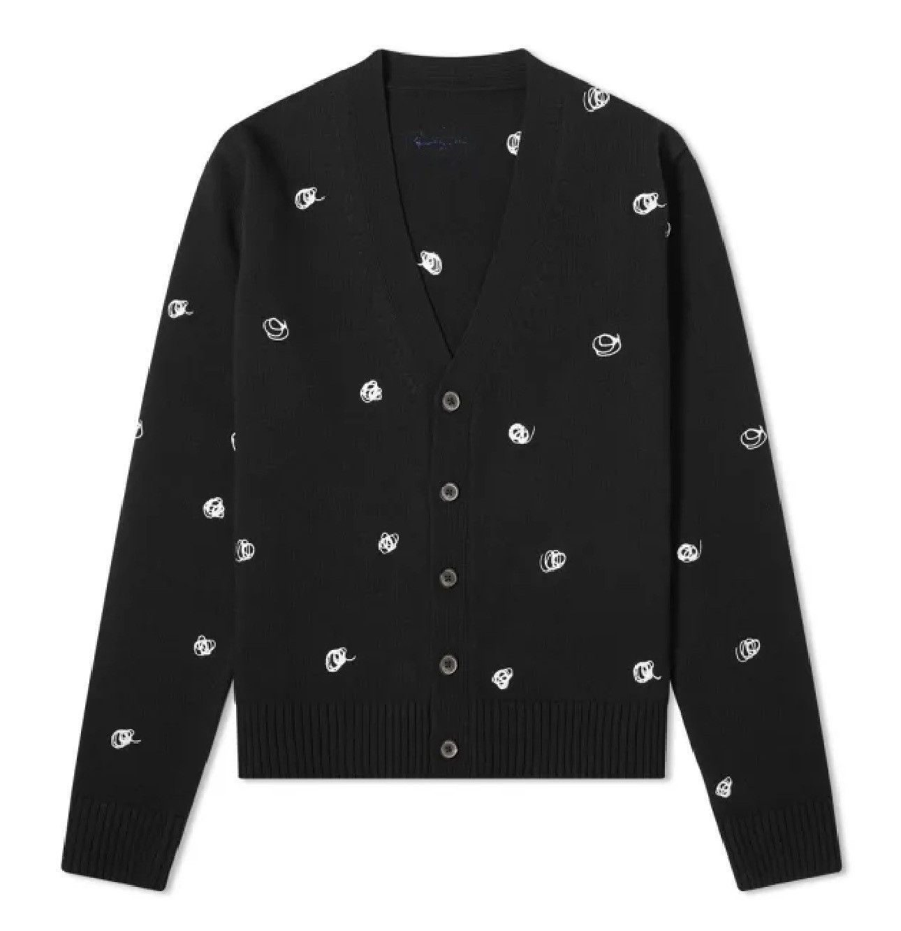 Ader Error Ader Error Embroidered Knit Wool Cardigan 2020 Fall Winter Grailed 