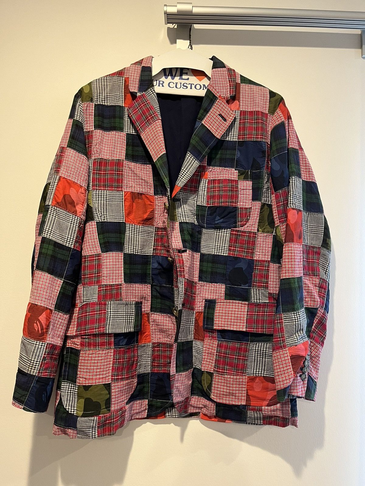 Bape Bape Patchwork Tailor Blazer Jacket | Grailed