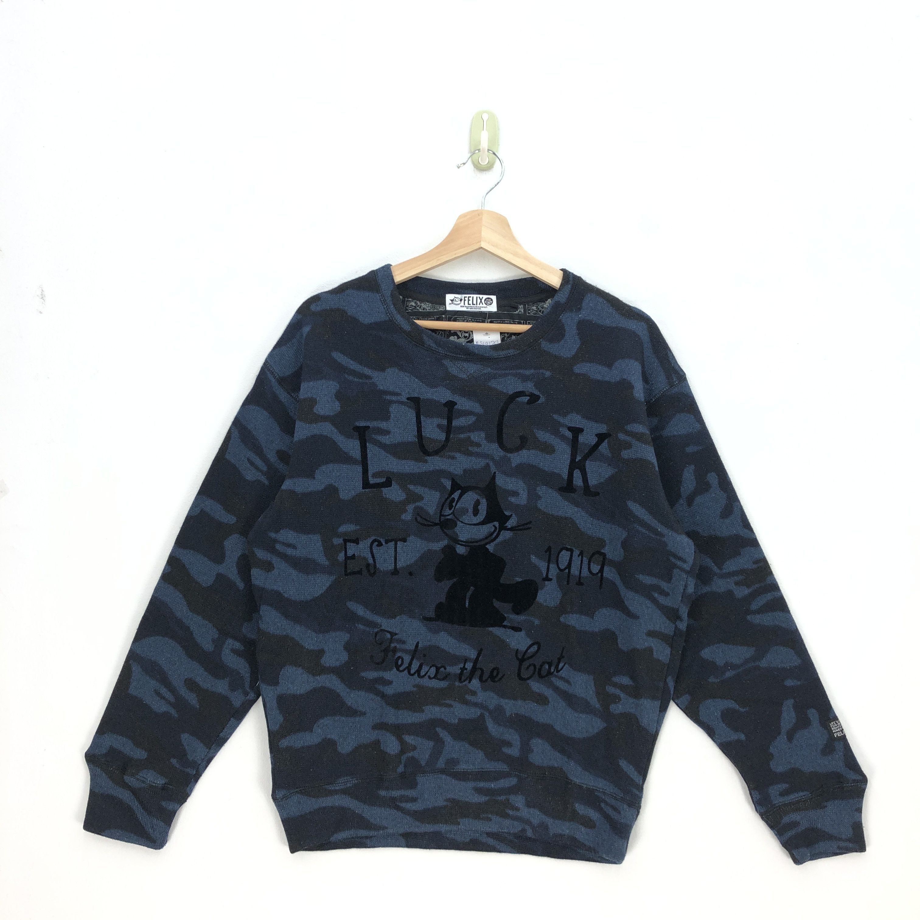 Vintage Vintage Felix Sweater Camouflage Cartoon Sweatshirt | Grailed