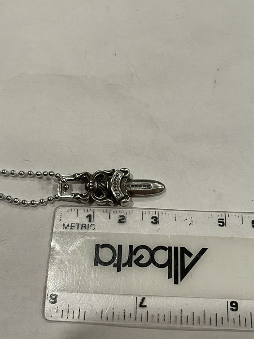 Chrome Hearts Chrome Hearts Dagger Pendant Ball Chain Necklace Silver ...