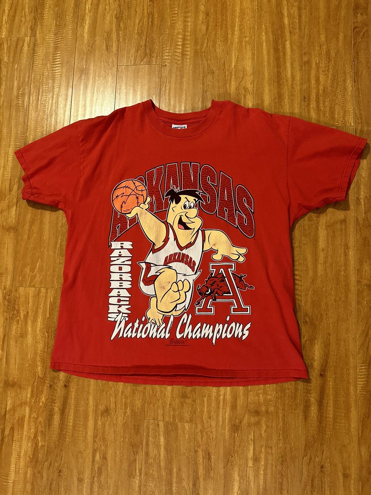 Vintage Vintage Arkansas Razorbacks Flintstones Shirt | Grailed