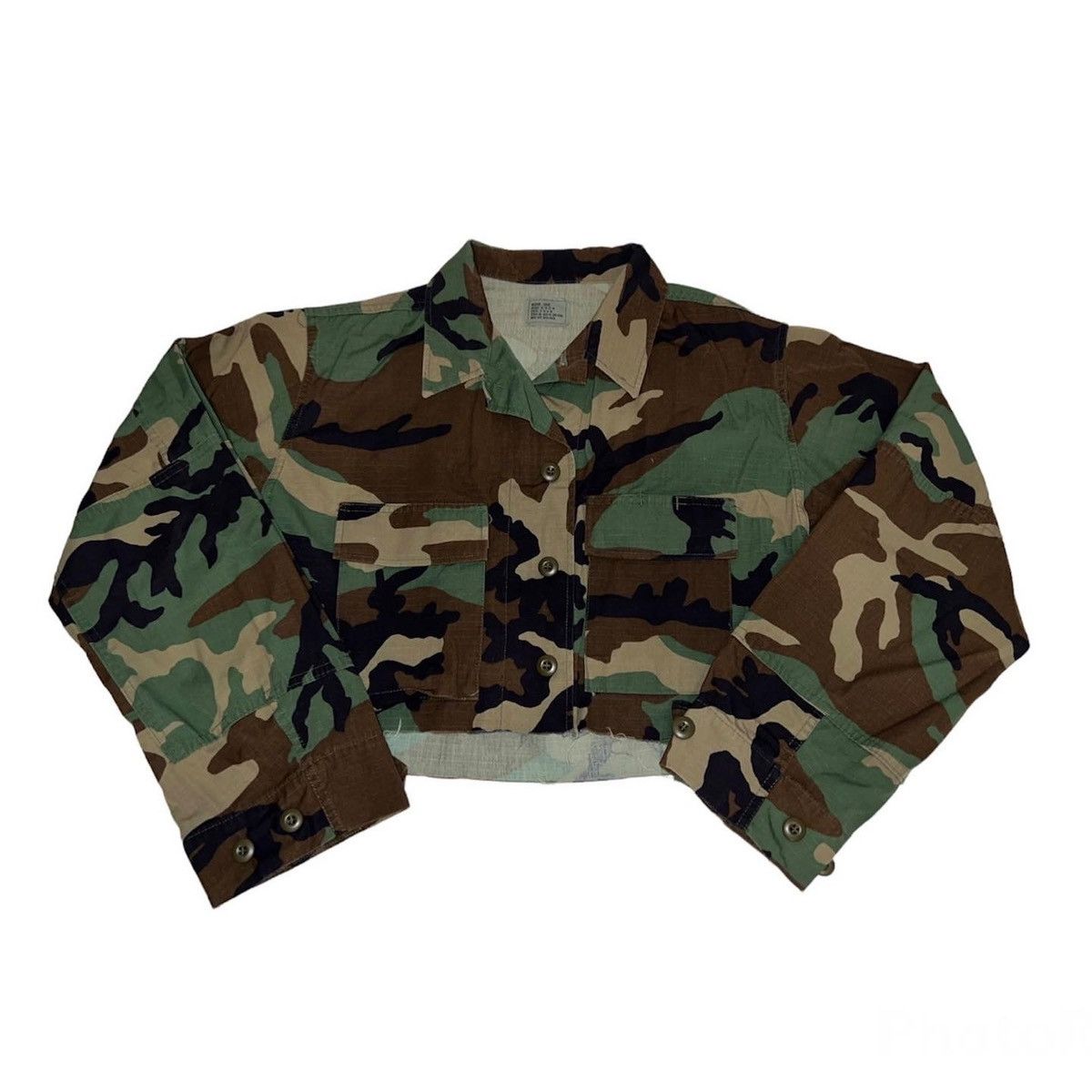 Vintage vintage cropped camo genuine army jacket | Grailed