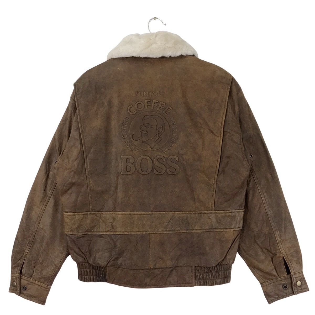 Japanese Brand Suntory Boss Coffee Leather Jacket | Grailed