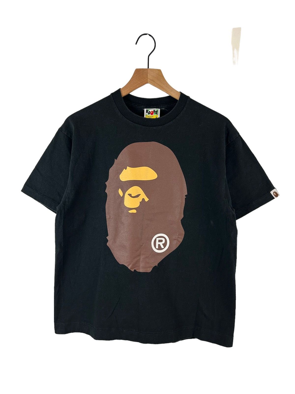 Bape Bape Big Head Logo Print Tee | Grailed