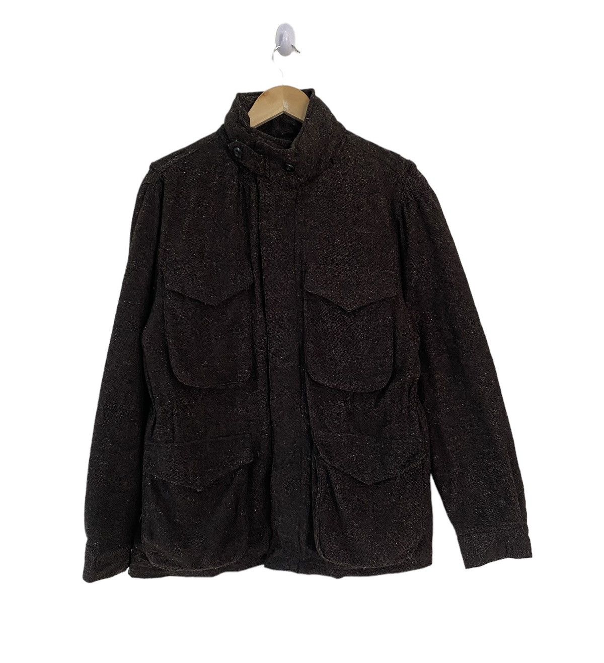 Vintage VINTAGE STUSSY MULTI POCKET WOOL TWEED MILITARY JACKET STYLE ...