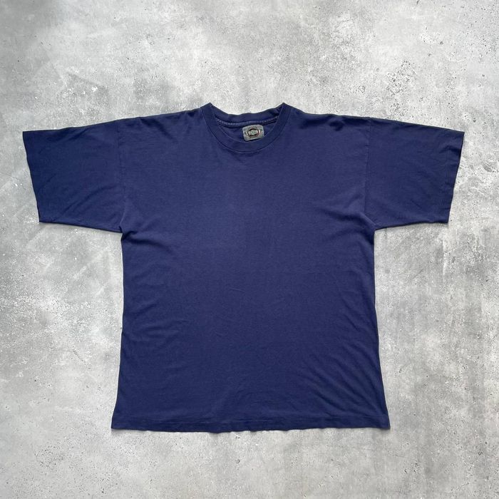 Vintage Vintage 90s Blank T Shirt Single Stitch Faded Navy | Grailed