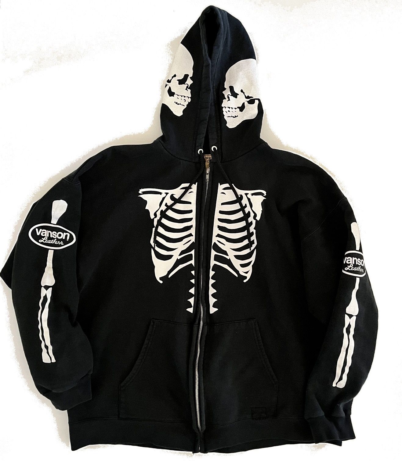 Vanson Leathers Vintage Vanson Leathers Skeleton Zip Up Sweatshirt ...