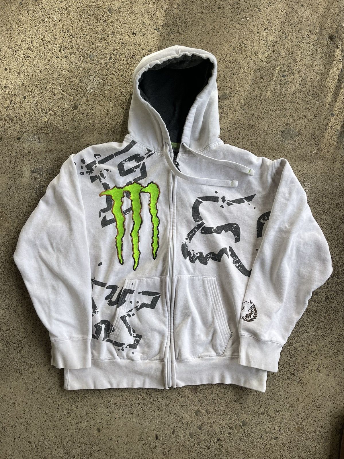 Fox Racing × Streetwear XL Fox Racing Monster Zip Up Hoodie | Grailed