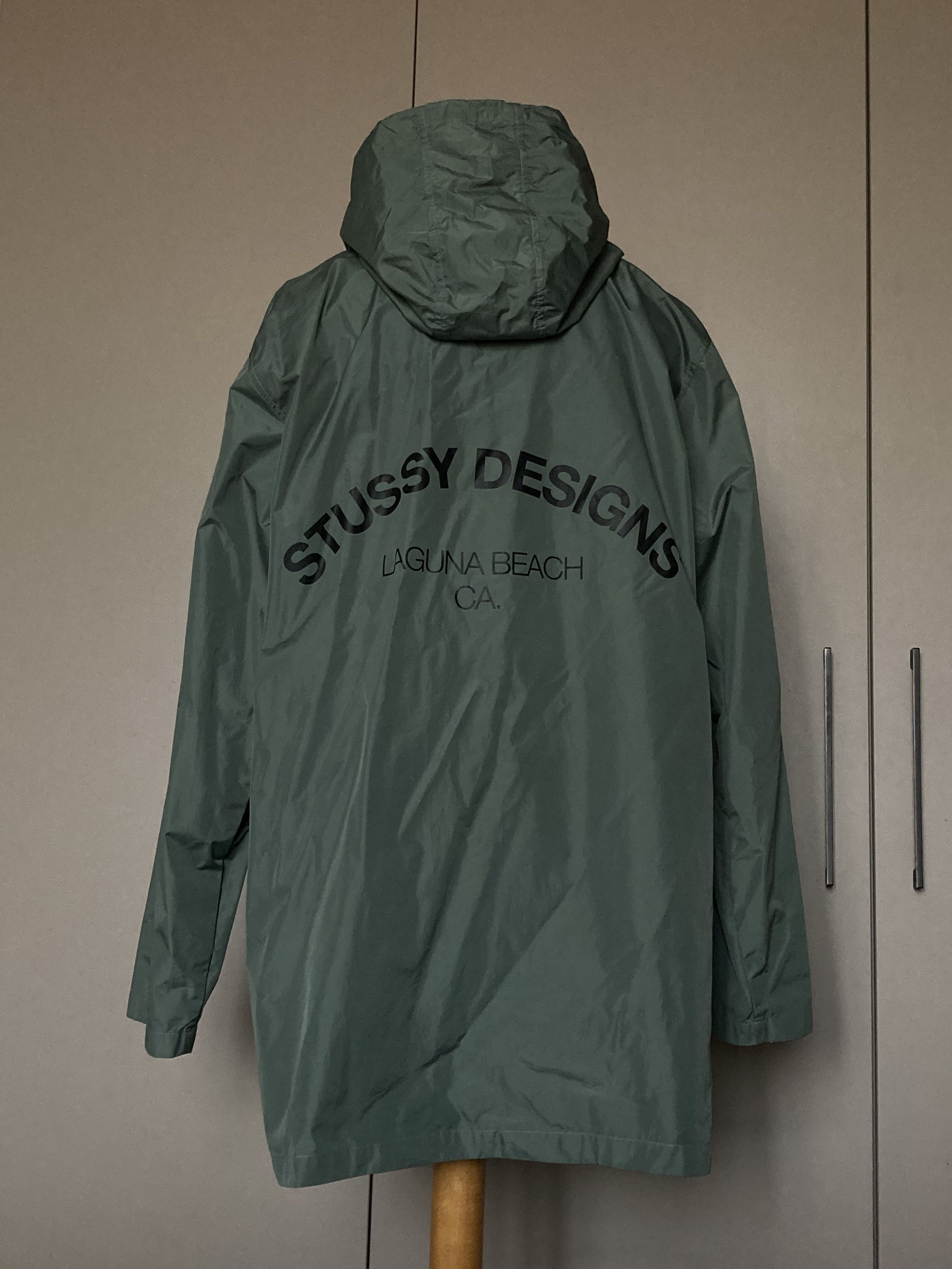 Stussy STUSSY DESIGNS Green Hooded RAINCOAT | Grailed