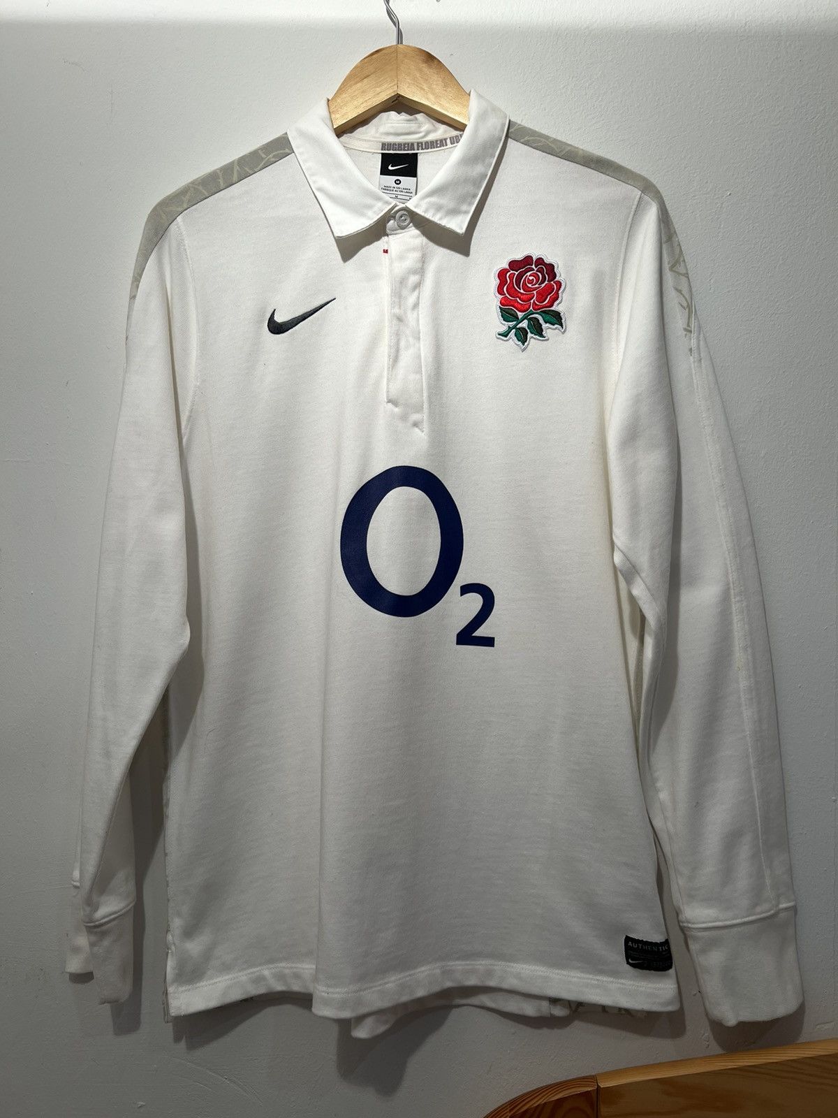 England Rugby League × Nike × Vintage Nike O2 England Rugby long sleeve ...