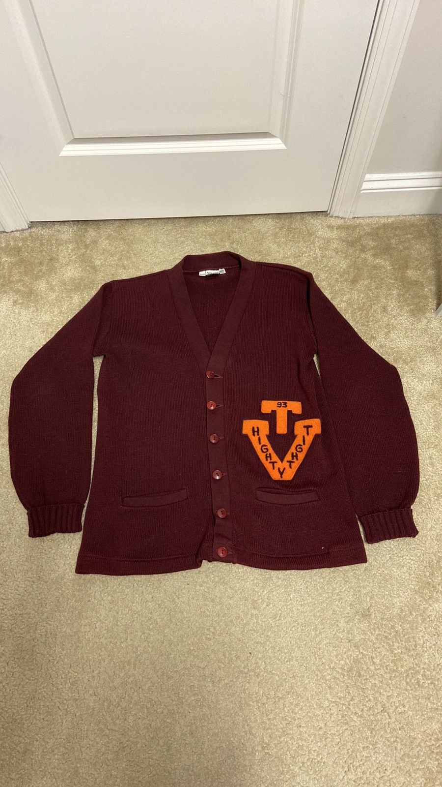 New Era × Vintage Vintage Virginia Tech Letterman Sweater | Grailed