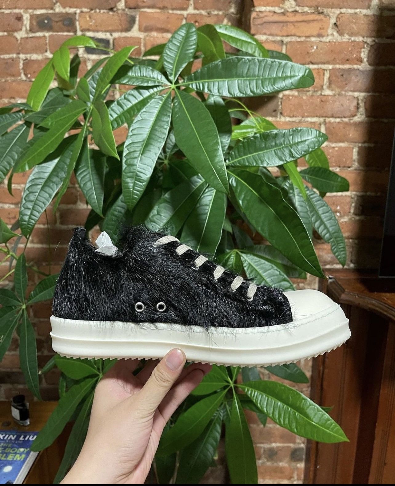 Rick Owens Rick Owens mainline fur low top Ramones size 8 | Grailed