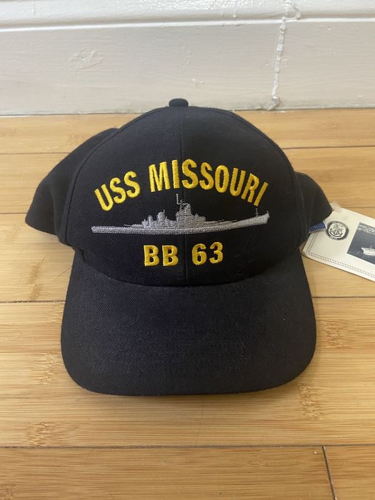 Vintage Vintage 90’s USS Missouri BB63 Navy Battleship snapback hat ...