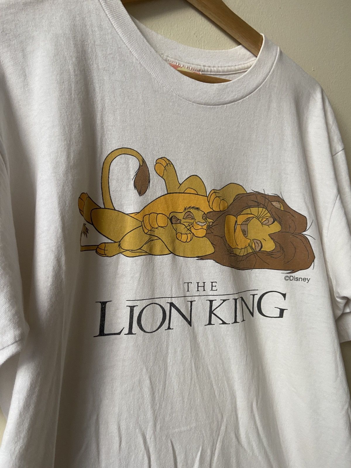 Vintage Vintage 90’s Disney The Lion King Mufasa Simba tee shirt | Grailed