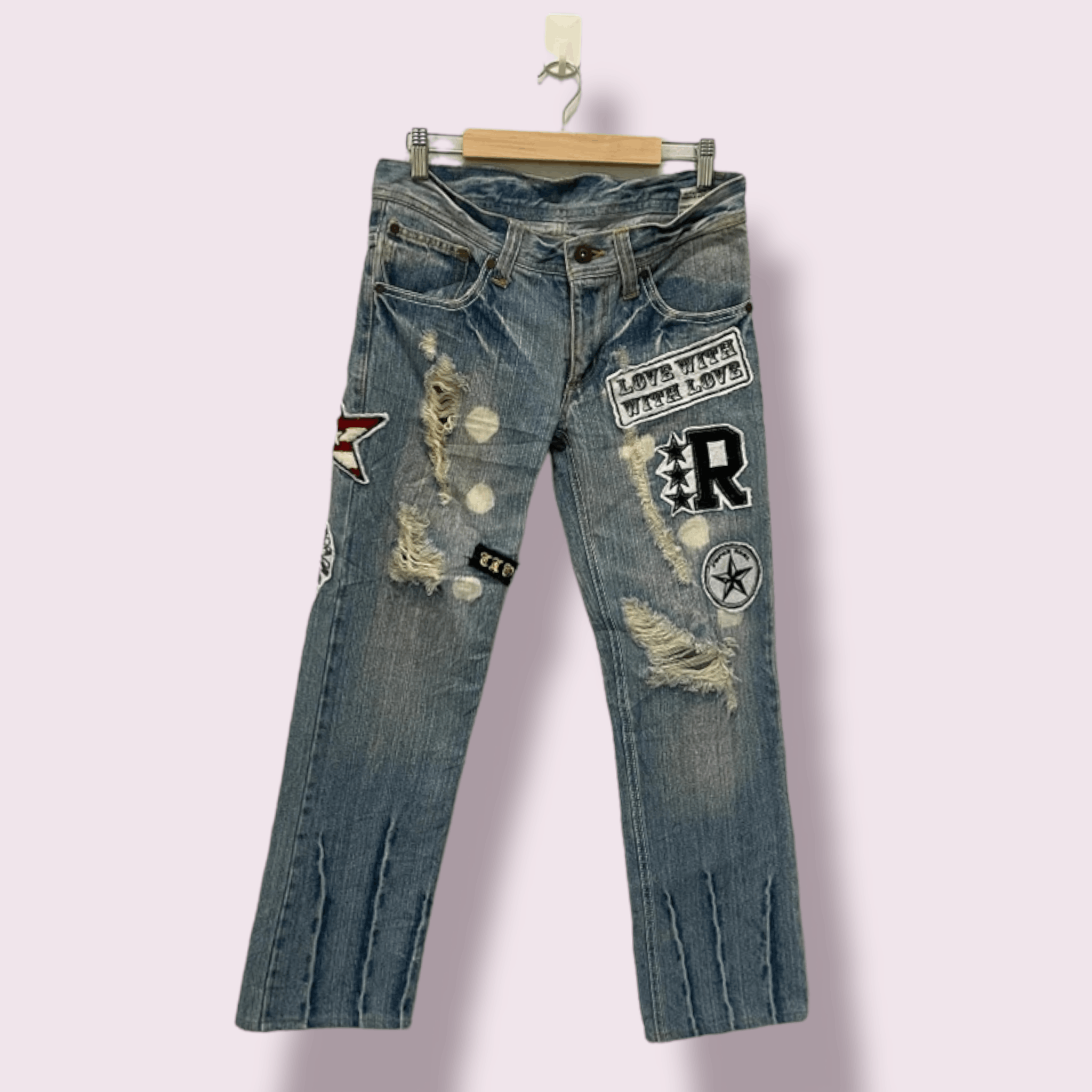 Japanese Brand × Streetwear DISTRESSED DENIM PATCH DESIGN | Grailed