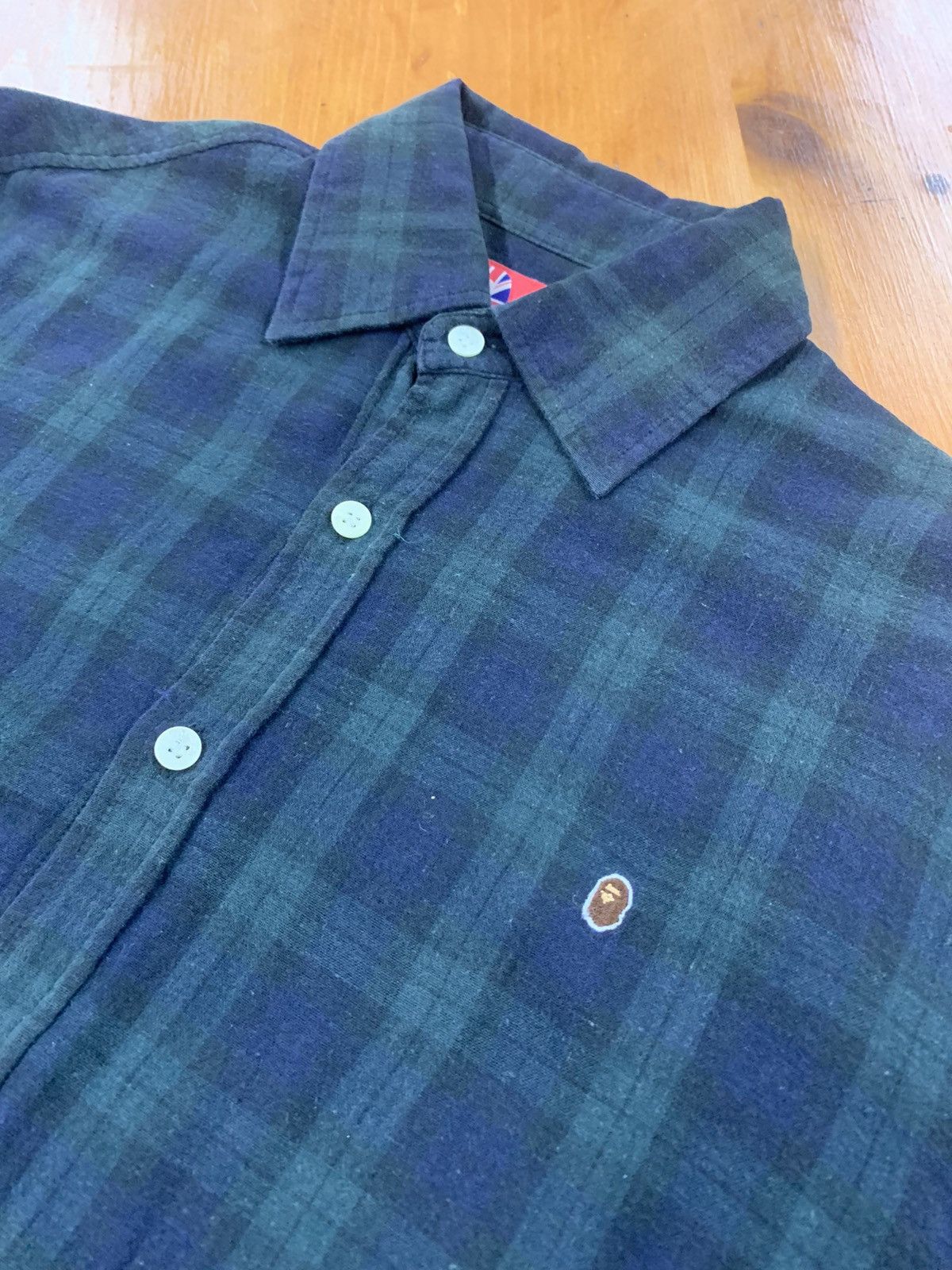 Bape Bape UK Green Flannel Shirt | Grailed