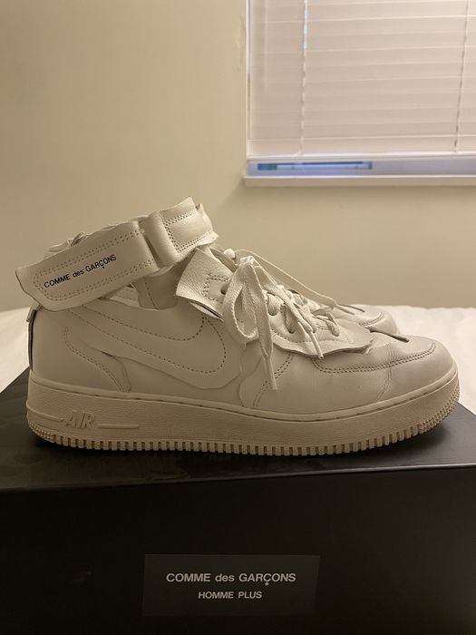 Nike *final drop* cdg air force 1 mid sail | Grailed
