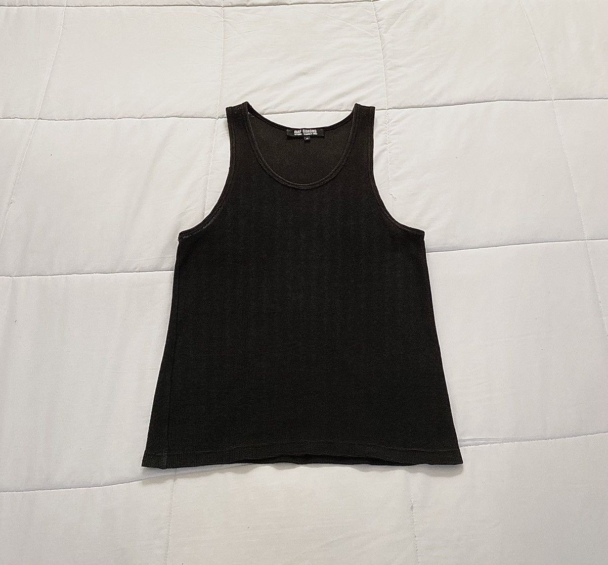 Raf Simons Raf Simons Archive SS03 "Consumed" Punk Mesh Black Tank Top ...