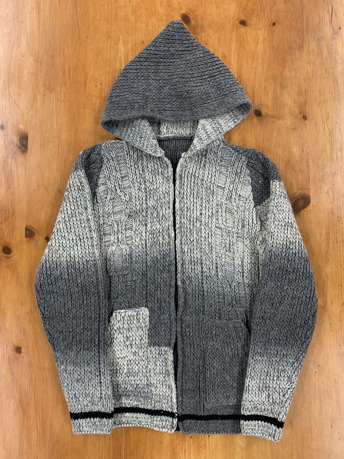 Vintage Vintage 2 piece bundle Tonal Gradient Knjt Hooded Sweater | Grailed