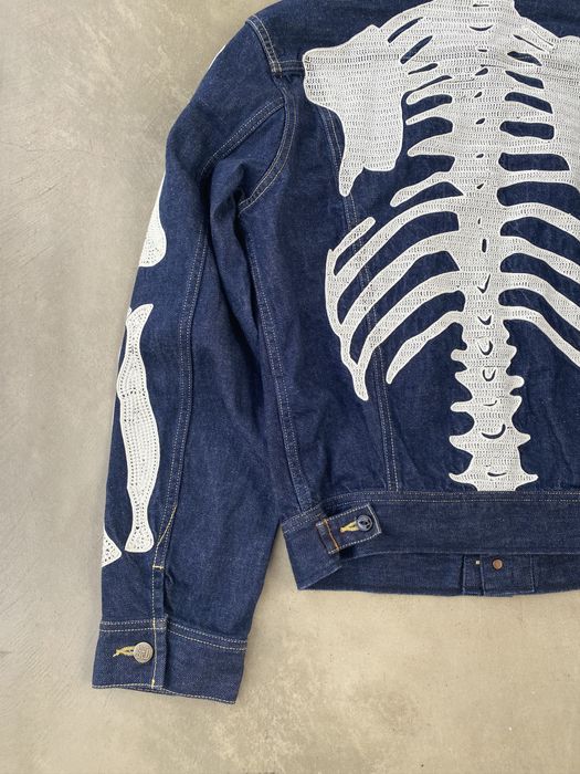 Kapital KAPITAL KOUNTRY Skeleton Bones Denim Jacket Indigo 44 | Grailed