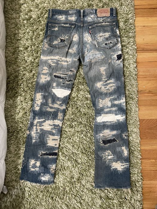 Levi's Distressed big E Levis denim inspired by undercover 85 | Grailed