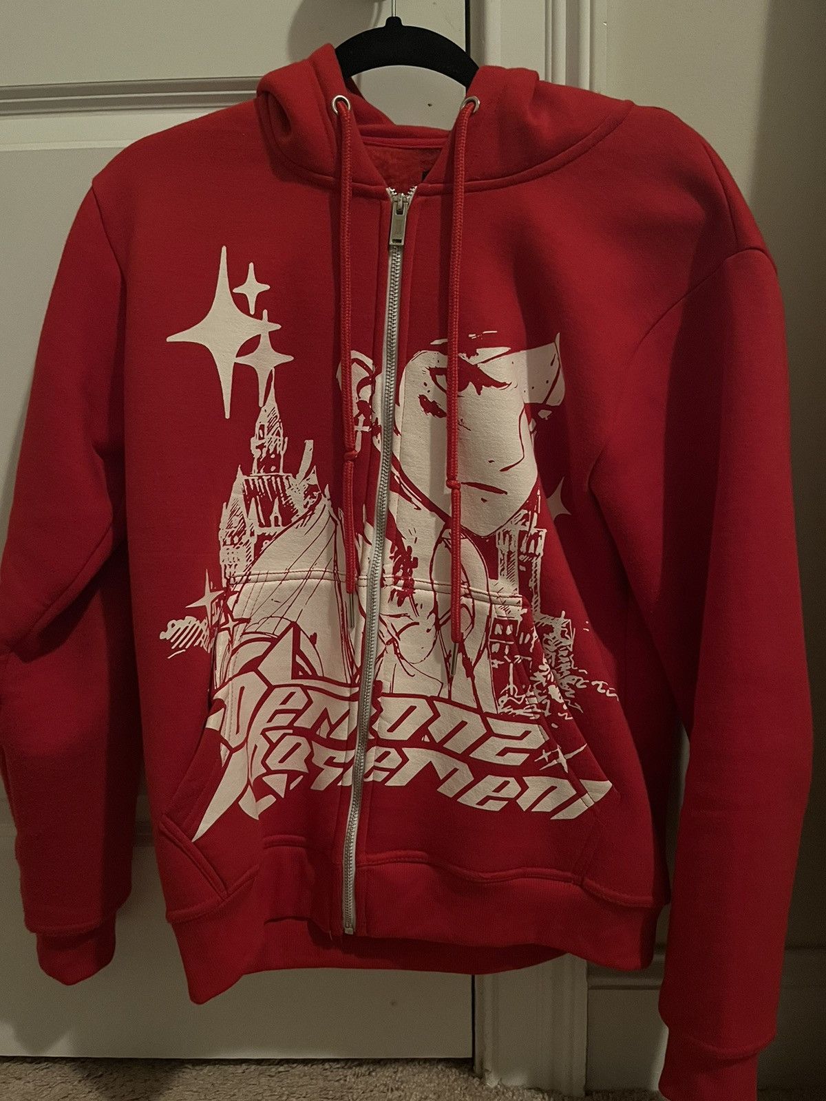 Vintage Red Demons Basement Zip Up Hoodie | Grailed