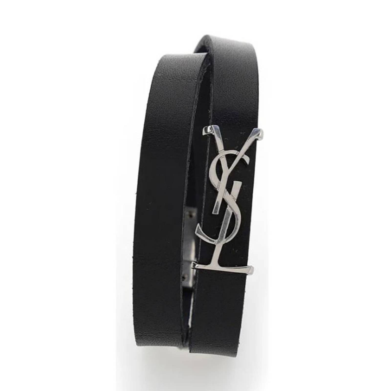Saint Laurent Paris Saint Laurent YSL Monogram Logo Double Bracelet ...