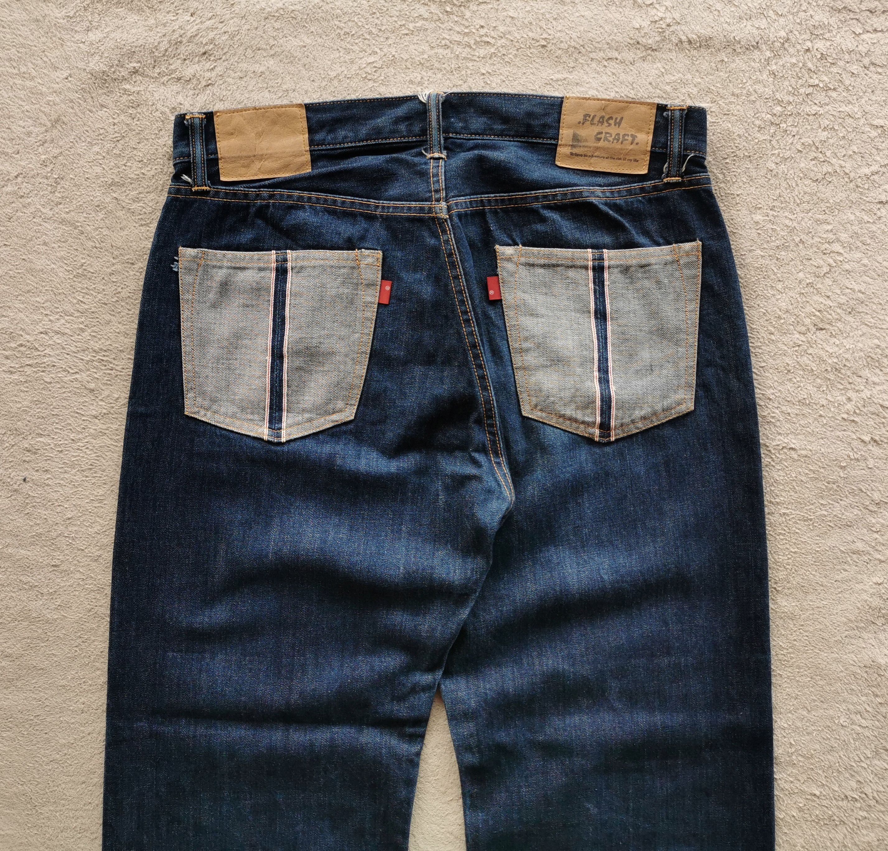 Japanese Brand × Streetwear Flash Craft Japan Selvedge Double Patches ...