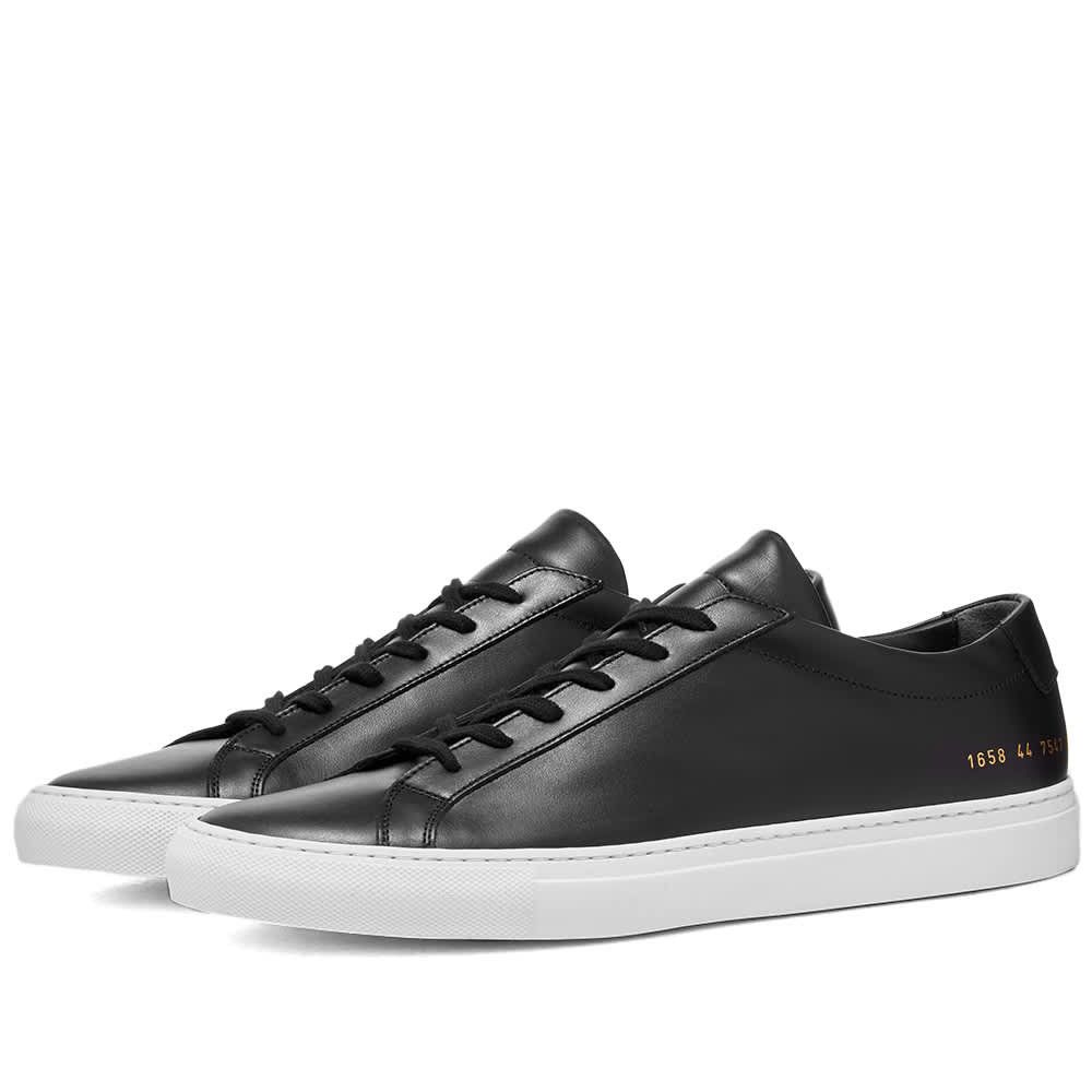 Common Projects ORIGINAL ACHILLES LOW BLACK WHITE SOLE 1658 7547 10 US ...