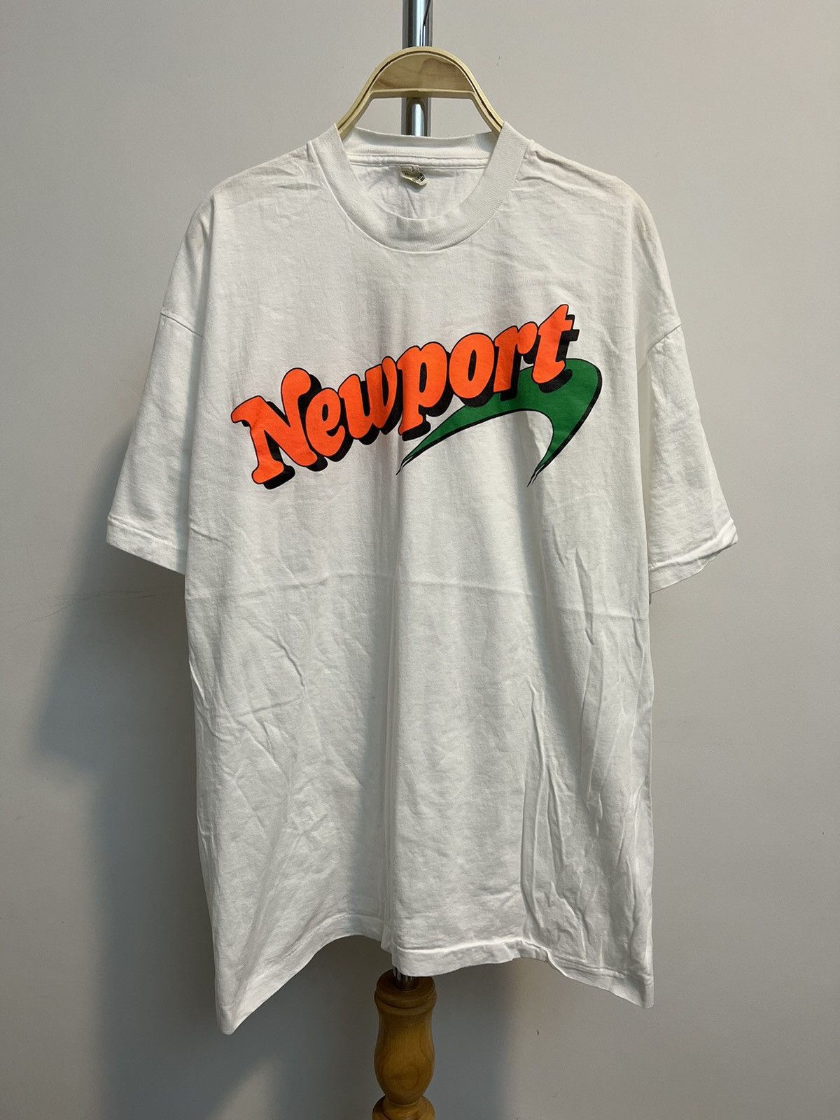 Newport × Streetwear × Vintage Vintage 90s Newport Cigarette Logo T ...
