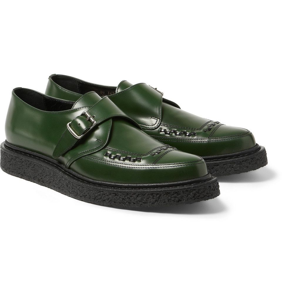 Saint Laurent Paris FW14 Green Leather Monk Creepers sz 41 Celine Hedi ...