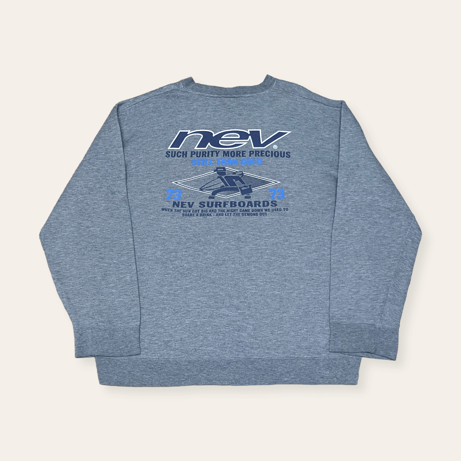 Billabong × Vintage Vintage 90s Nev Surfboards Crewneck Sweatshirt ...
