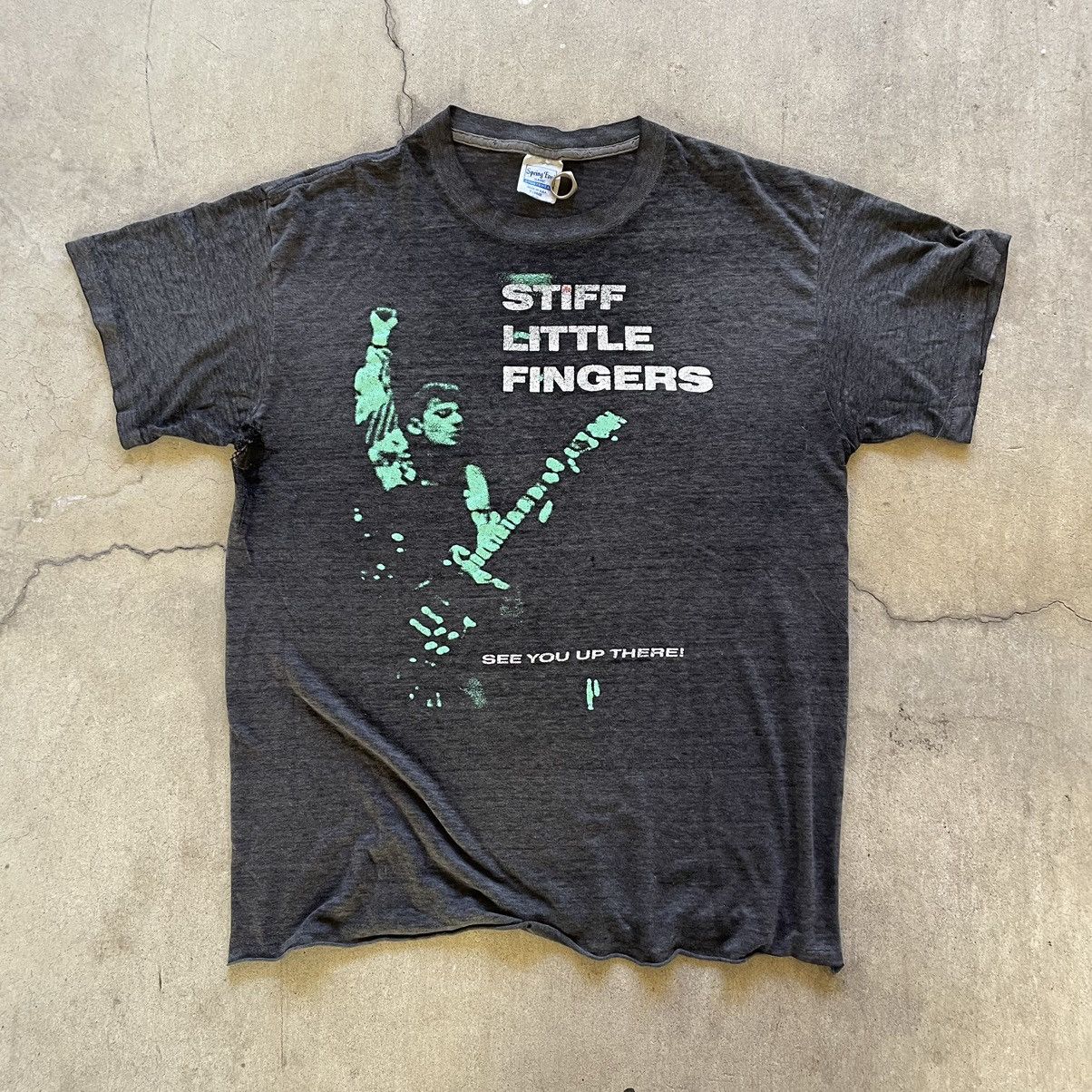 Vintage VINTAGE 80’s STIFF LITTLE FINGERS PUNK BAND T-SHIRT | Grailed