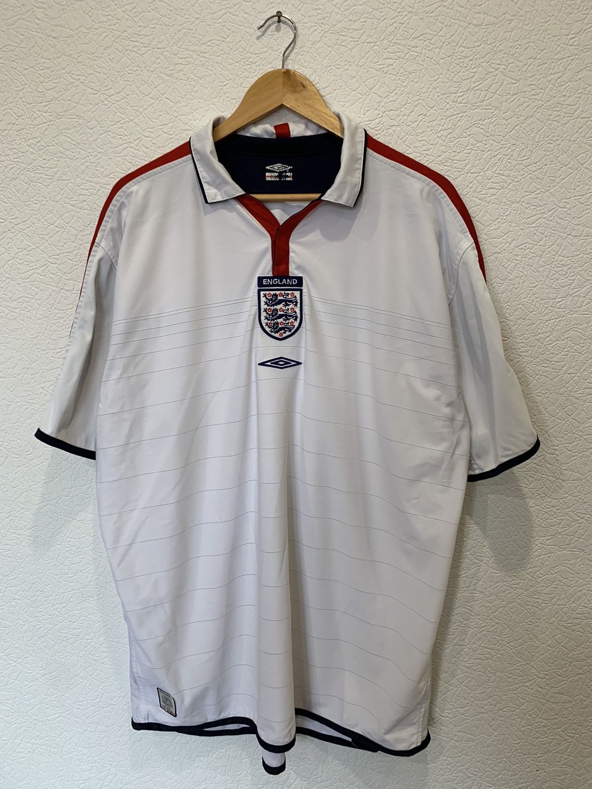Umbro × Vintage Umbro England 2002/2004 Home Kit Soccer Jersey Vintage ...