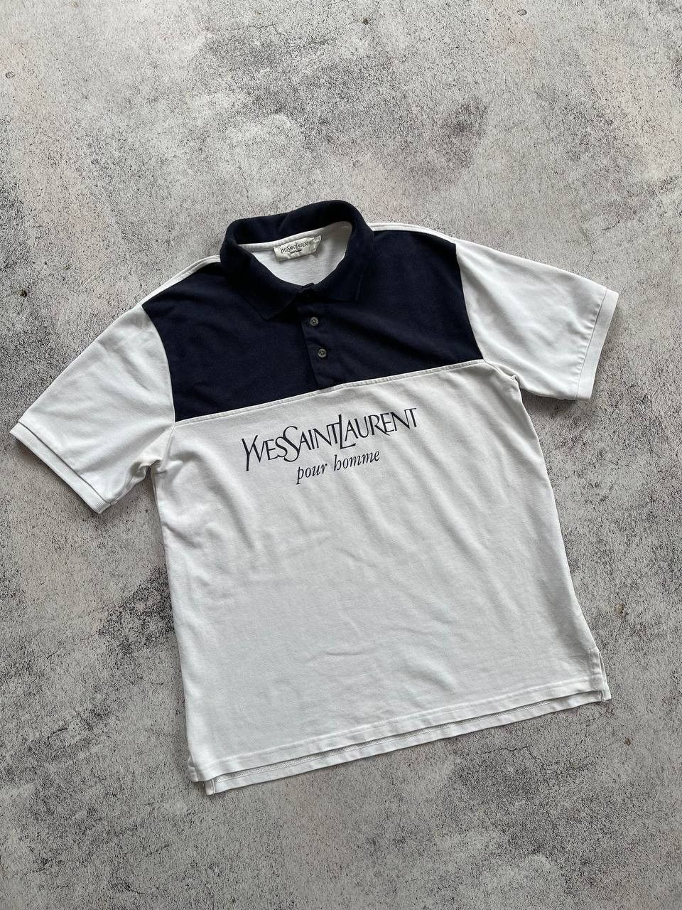 Very Rare × Vintage × Yves Saint Laurent Polo YSL big logo vintage rarity Y2K Yves Saint Laurent ...