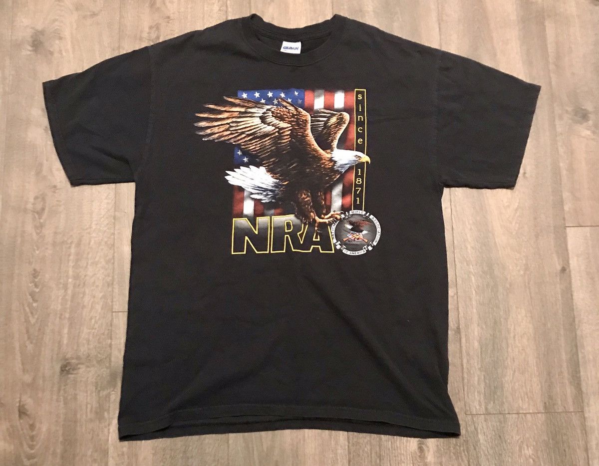 Vintage Vintage NRA Eagle American Flag Patriotic Tee | Grailed