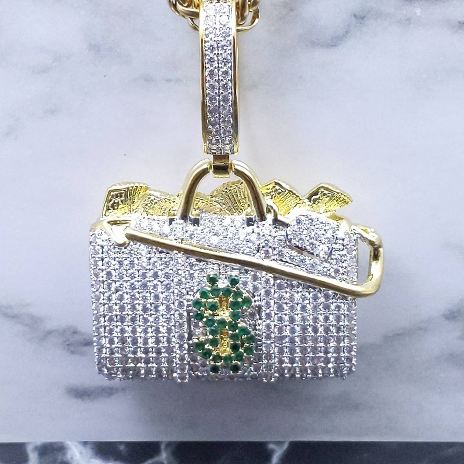 Custom 24"Franco Chain + 14K Gold Finish Money Suitcase | Grailed