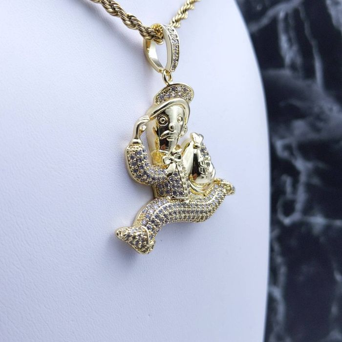 Custom 24"Rope Chain + 14K Gold Finish Monopoly Man | Grailed