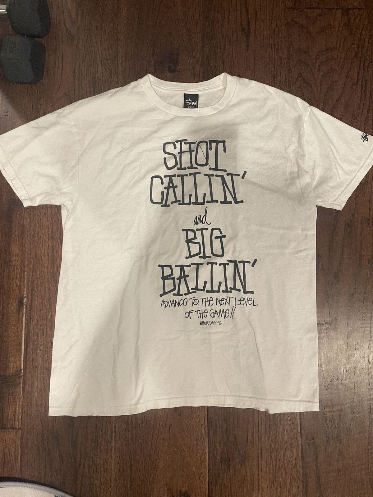 Stussy stussy “shot callin and big ballin” tee | Grailed