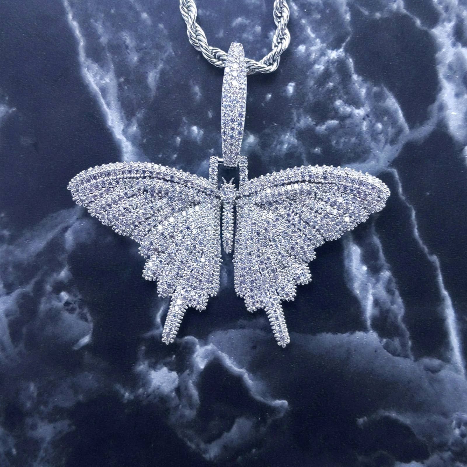 Custom 18"Rope Chain + Silver Finish Butterfly | Grailed