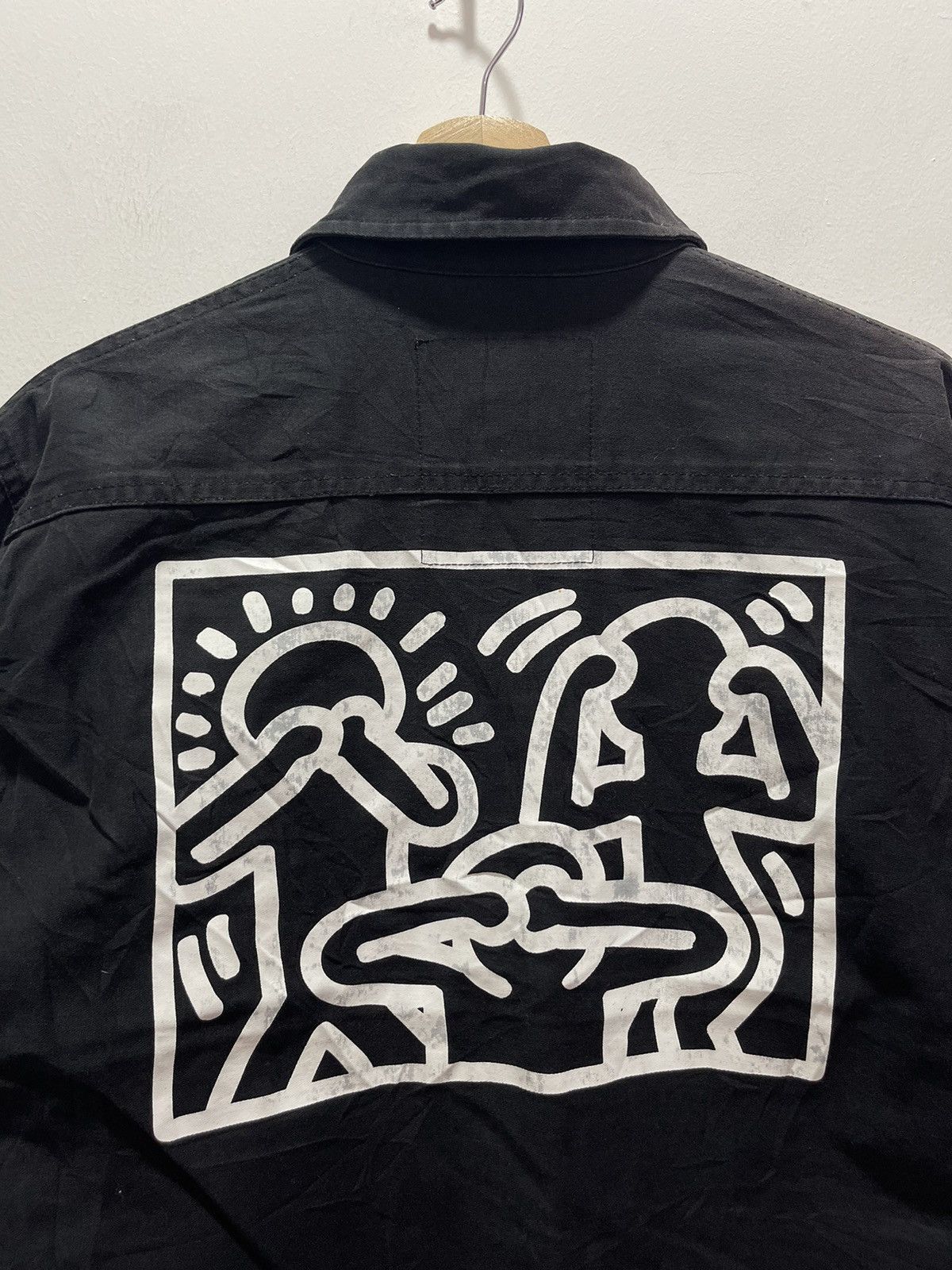 Vintage SUN FADED KEITH HARING X SLY MILITARY MULTIPOCKT JACKET | Grailed