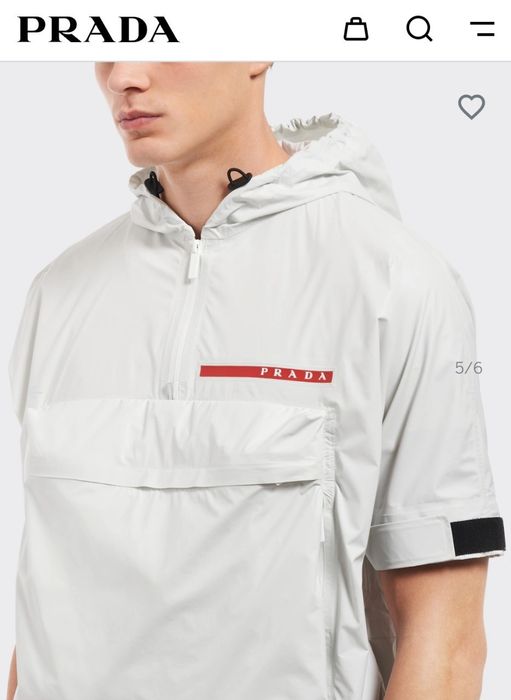 Prada PRADA Linea Rossa Packable Nylon Parka Hoodie Jacket | Grailed