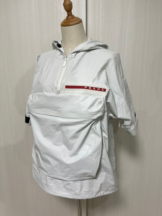 Prada PRADA Linea Rossa Packable Nylon Parka Hoodie Jacket | Grailed