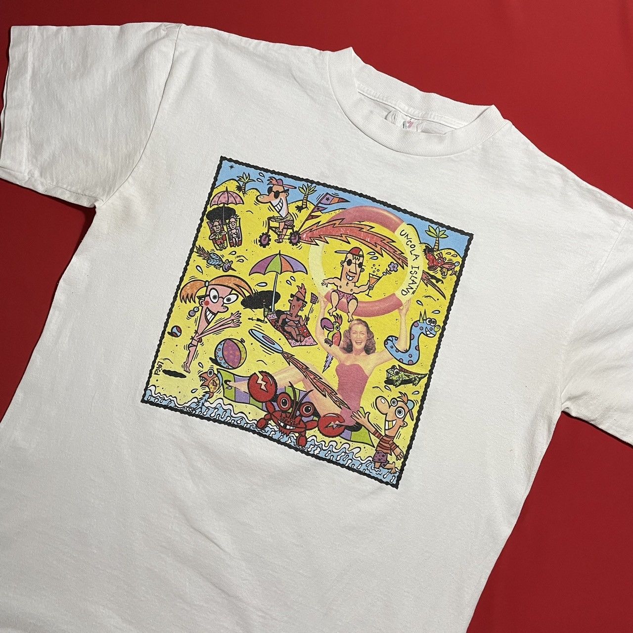 Art × Vintage Vintage 90s 7 Up Uncola Island Promo T-Shirt Art Tee XL ...