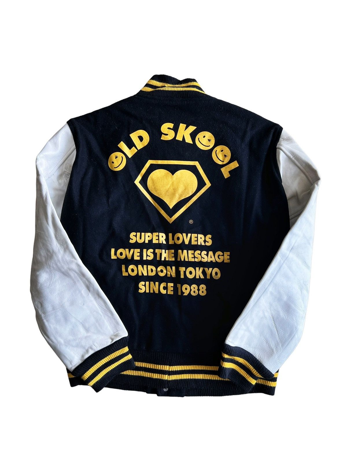 Stussy × Varsity Jacket 90s Super Lovers "Old Skulls" x Stussy ...