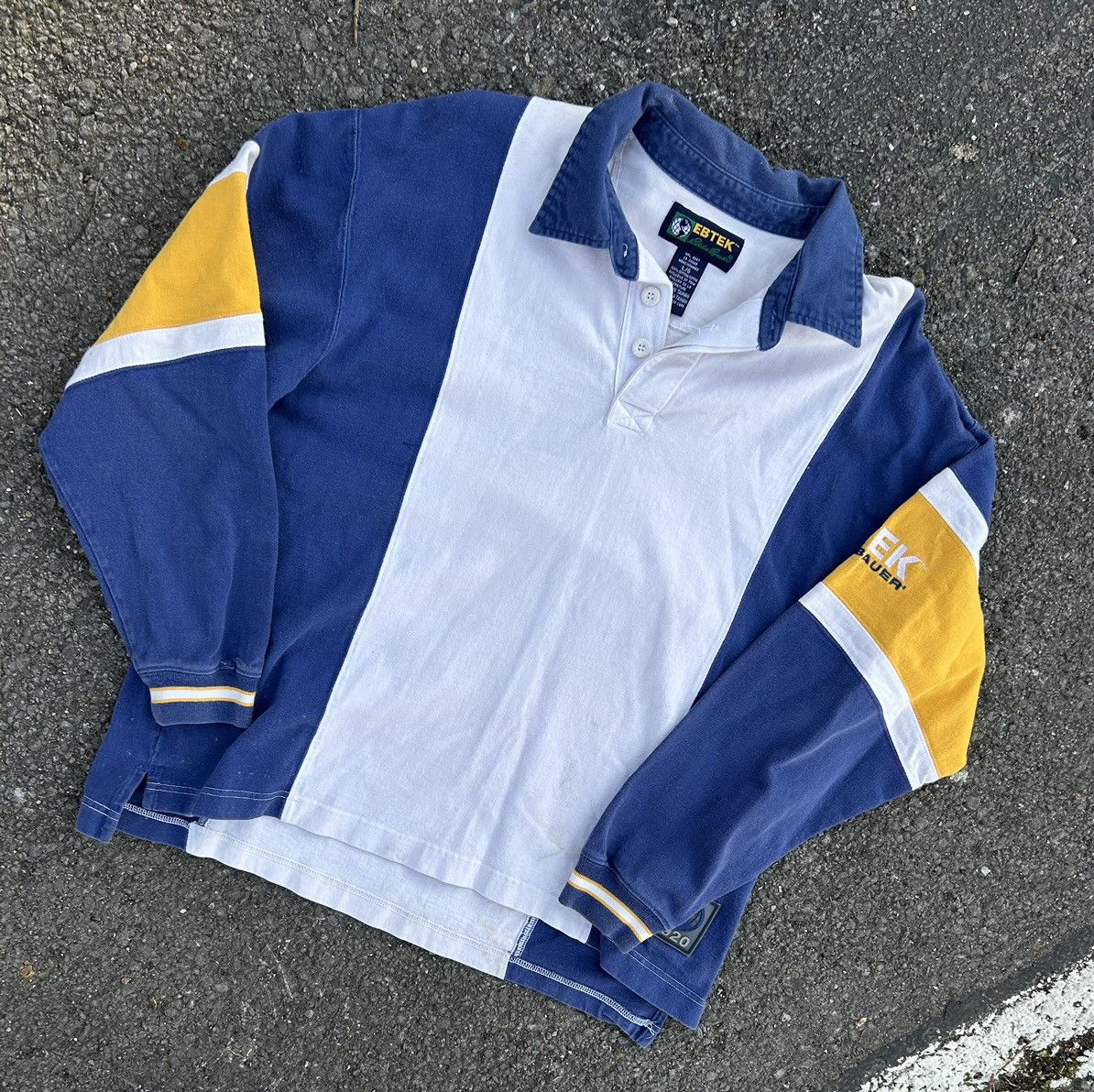 Eddie Bauer × Vintage 90s striped rugby shirt | Grailed