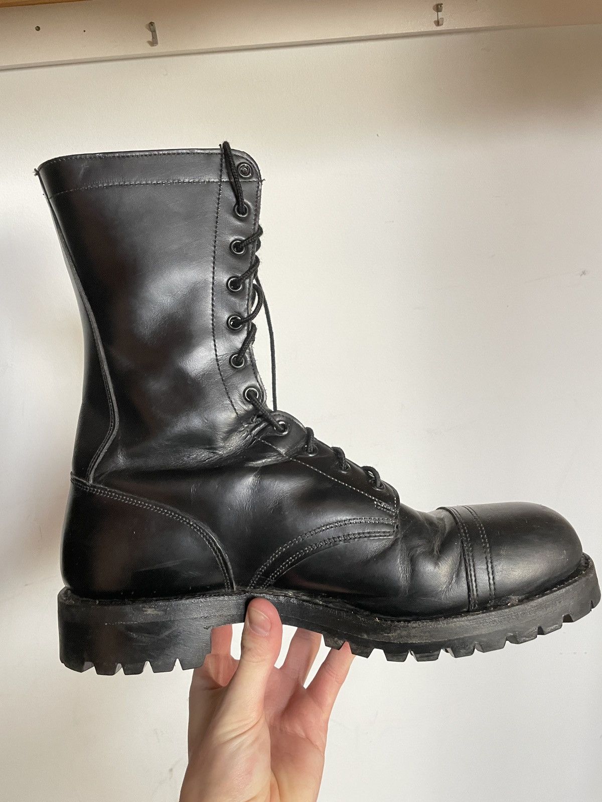 Vintage Vintage Combat Workwear Leather Boots | Grailed