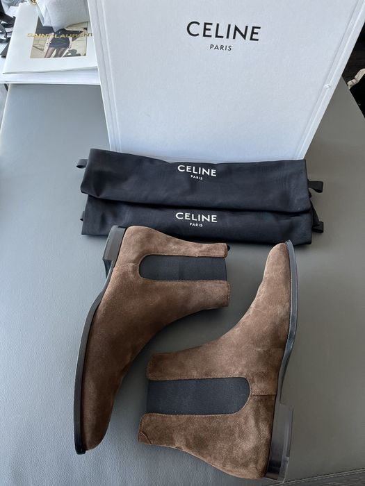 Celine Limited Edition Super Classic Celine Suede Leather Boots | Grailed