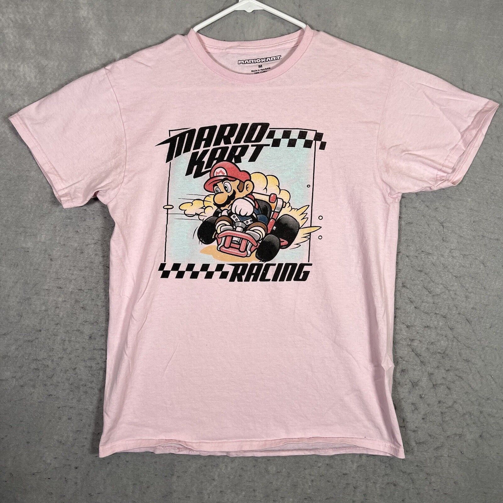 Pinko A1 Mario Cart Racing Video Game Shirt Adult Medium Pink Mens ...