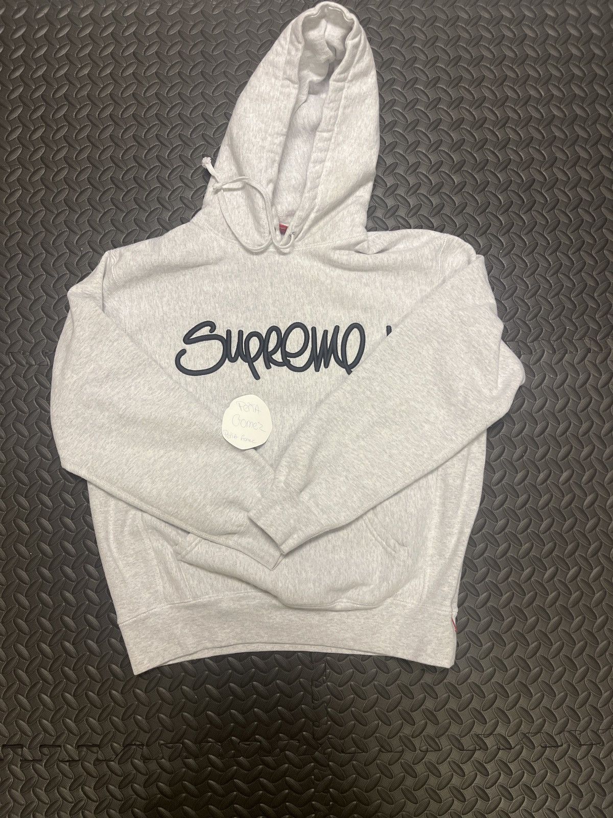 Supreme TAG SCRIPT SUPREME HOODIE | Grailed